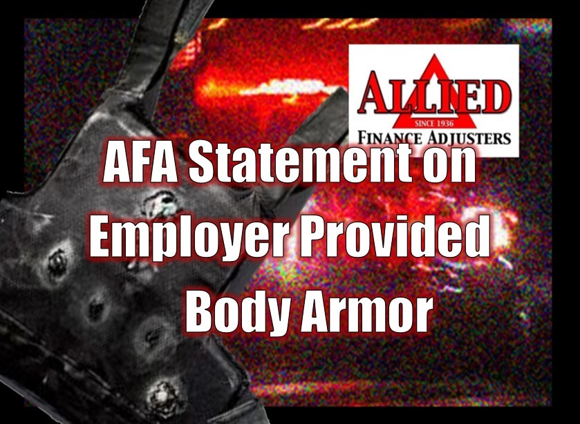 AFA Statement On Employer Provided Body Armor CURepossession AFA Statement On Employer Provided Body Armor CURepossession